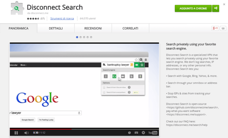 Navigazione Con Chrome: Disconnect Plugin Consente Di Mantenere La ...